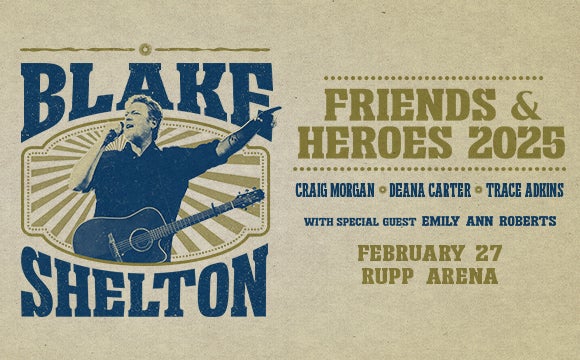 Blake Shelton: Friends & Heroes 2025 | Central Bank Center